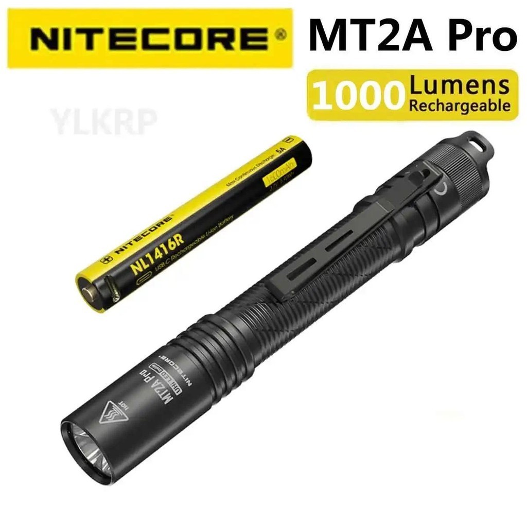 ไฟฉายลูเมน NITECORE MT2A Pro 1000 พร้อมแบตเตอรี่ 1600mA อัตโนมัติภายในบรรจุภัณฑ์ | Shopee Thailand