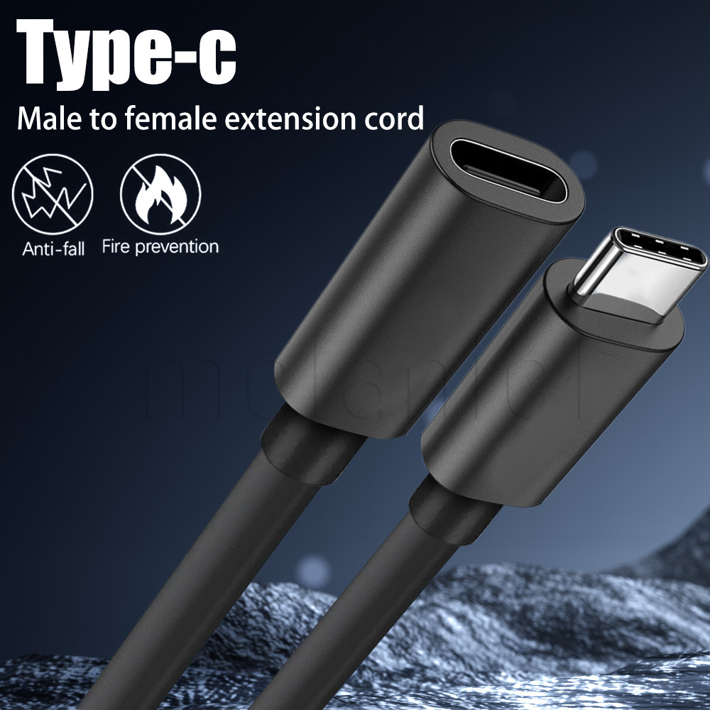 0.5m/1m USB Data Cable Type-C Extension Cord - USB C Male To Female ...