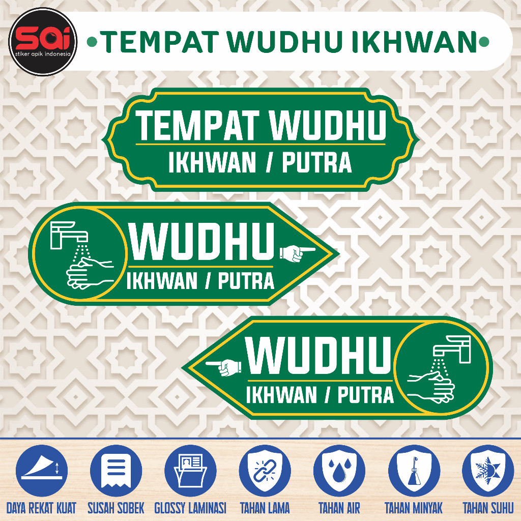 DIRECTION สติ๊กเกอร์ไวนิล INSTRUCTION OF IKHWAN / PUTRA / MENS GLOSSY ...