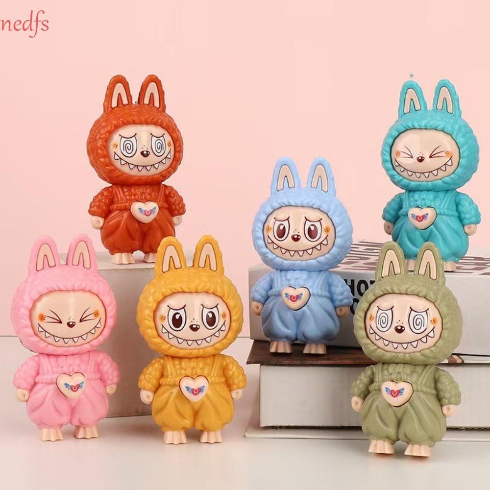 Nedfs Labubu ตุ๊กตาเปลี่ยนหน้า,พร้อมพวงกุญแจ 3 Facial Labubu Face ...