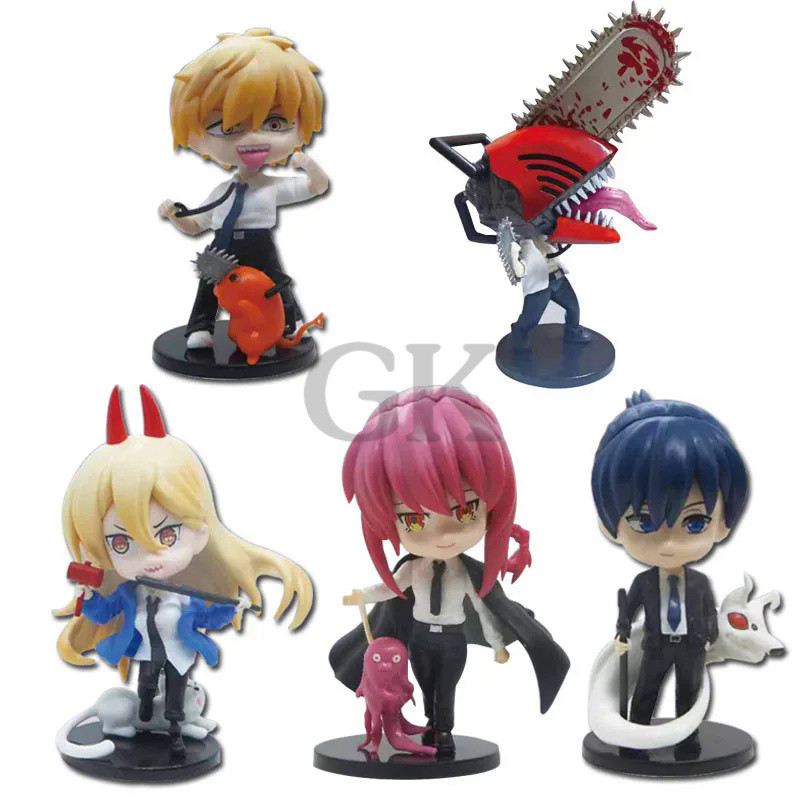 GK 18.5cm Anime Denji Figure Power Chainsaw Man Action Figure Pochita ...