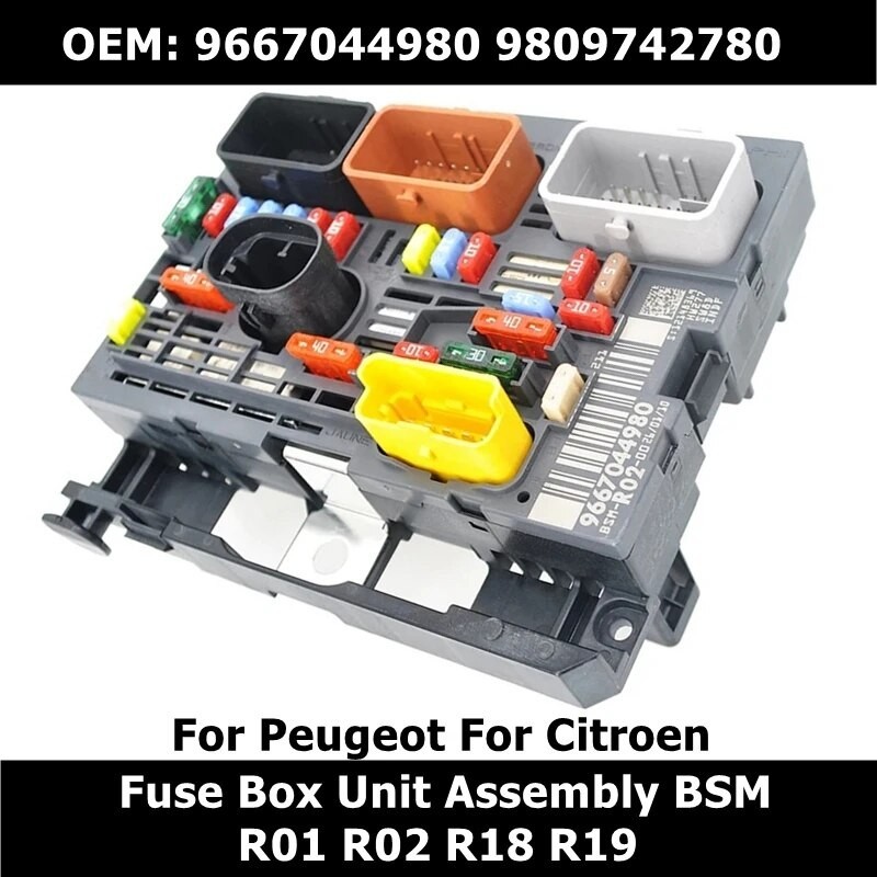 KA 9667044980 9807028580 9675879380 Under Bonnet Fuse Box Unit Assembly ...