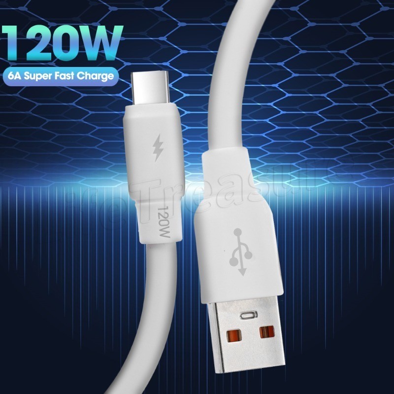 [ Featured ] สายชาร์จ USB C - 6A 120W - สายเคเบิล Micro USB Type C ...