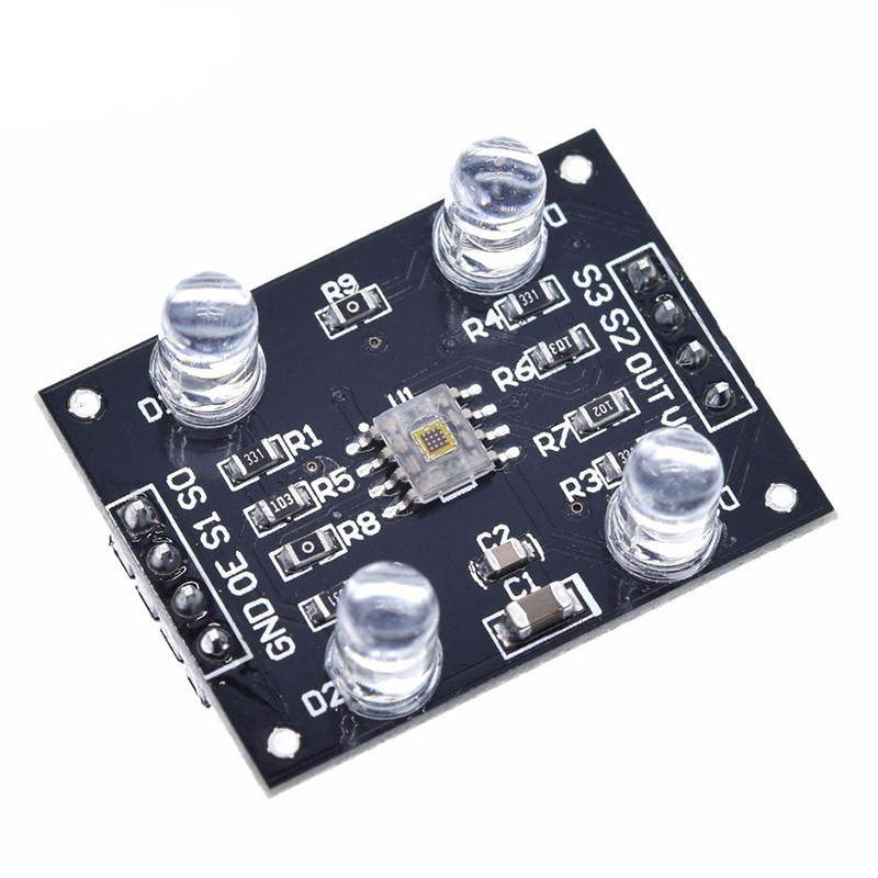 โมดูลเซนเซอร์ตรวจจับสี TCS230 TCS3200 สําหรับโมดูลอินพุต arduino DIY DC ...
