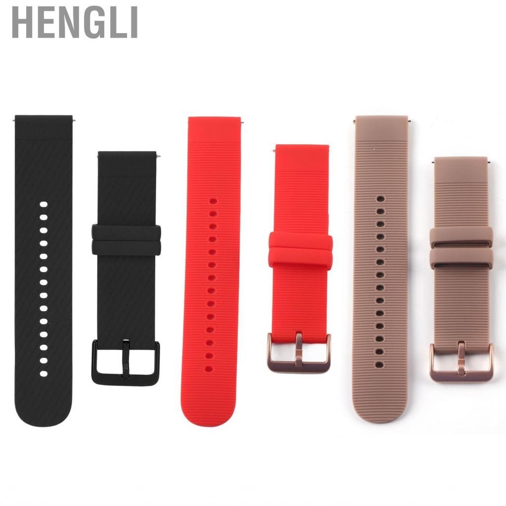 Hengli Watch Strap Exquisite Silicone Band Replacement 20mm Quick ...
