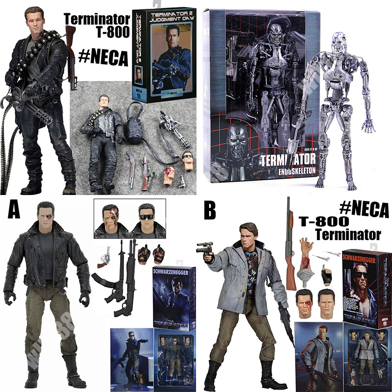 Neca ฟิกเกอร์ตุ๊กตา Terminator 2 Judgment Day Schwarzenegger T-800 ...
