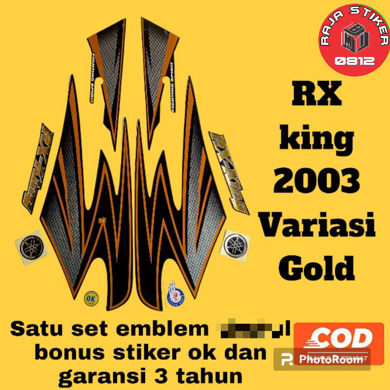 Hitam 2003 RX king triping วาริชั่นสีดําและทอง ชุดสัญลักษณ์นูนหนึ่งชุด ...