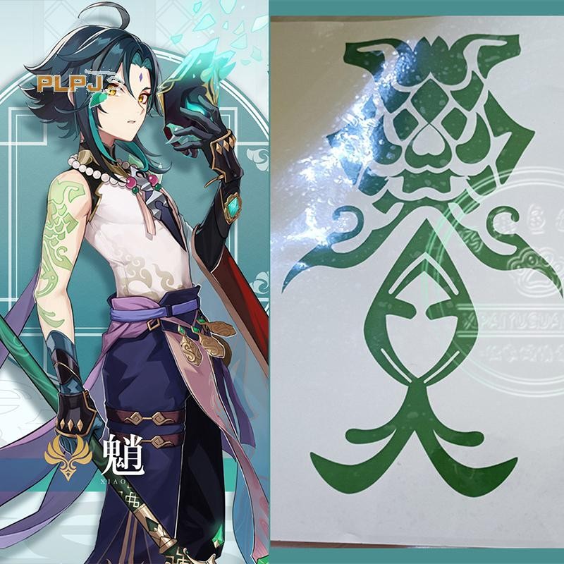 Plpj อะนิเมะ Genshin Impact สติกเกอร์คอสเพลย์ Prop Xiao อุปกรณ์เสริมสติ ...