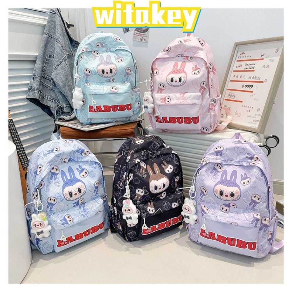 Witakey Labubu กระเป๋าเป้สะพายหลัง, การ์ตูน POP MART กระเป๋านักเรียนนักเรียน, กระเป๋านักเรียน ...