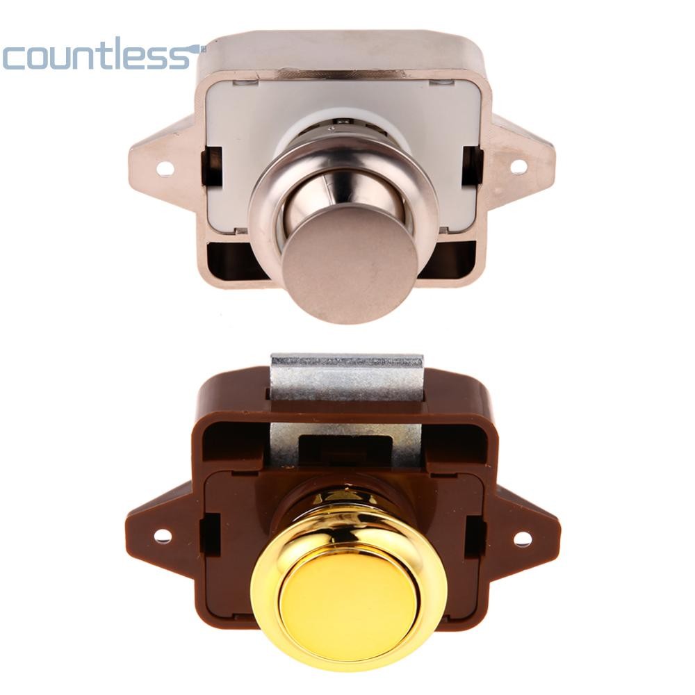 1pc Mini Push Lock ปุ่มจับล็อคตู้ลิ้นชักประตูล็อค Motorhome RV ตู้โลหะ ...