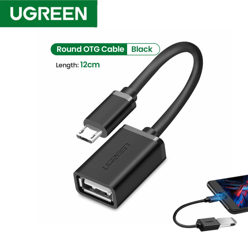 Ugreen อะแดปเตอร์เชื่อมต่อสายเคเบิล Micro USB OTG Android USB 2.0 OTG สําหรับแท็บเล็ต Samsung S6 ...