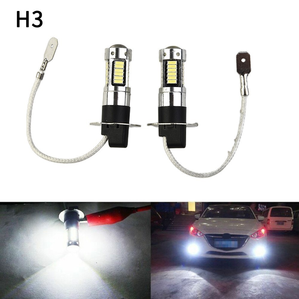 พร้อมส่ง ชุดแปลงหลอดไฟตัดหมอก LED H3 6000K 100W สว่างมาก สีขาว | Shopee ...