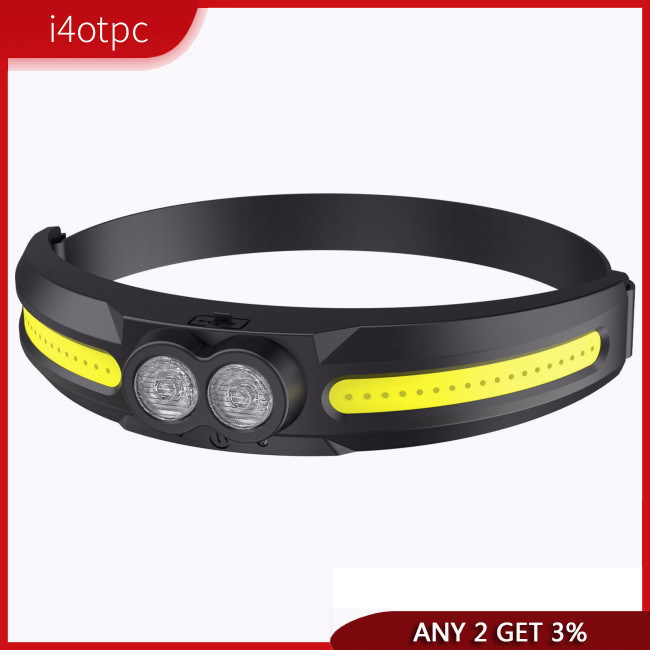 I4otpc ไฟฉายคาดหัว LED ชาร์จได้ พร้อมไฟ 4 โหมด สายชาร์จ Usb IPX5 แบบพกพา สําหรับตั้งแคมป์ ...