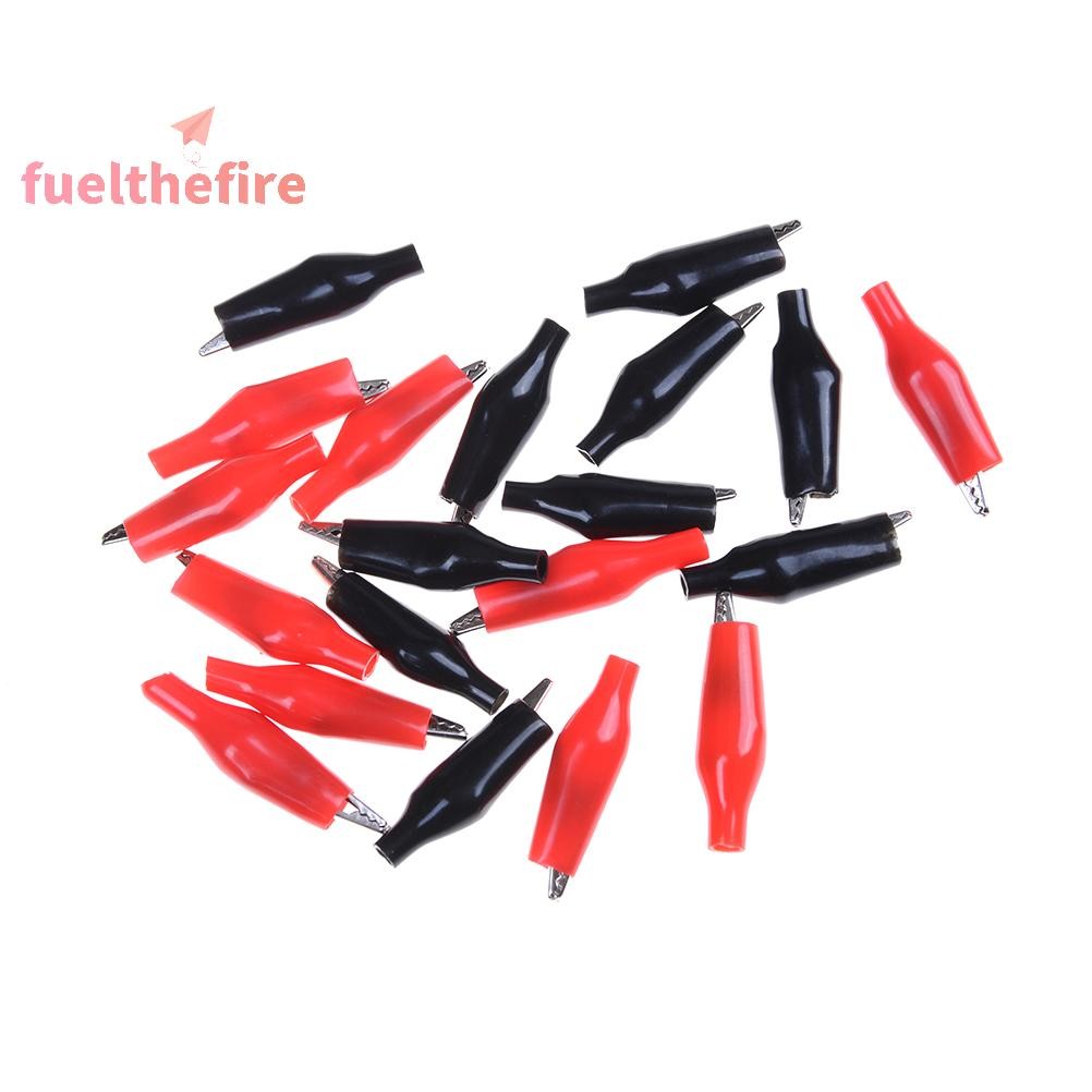 [Feel] 20xs Red Black Soft Plastic Test Probe คลิปจระเข้คลิปทดสอบจระเข้ ...