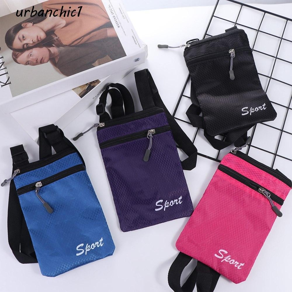 Urbanchic กระเป๋าโทรศัพท์มือถือเดินทางกลางแจ้ง Soild Color Square Over ...