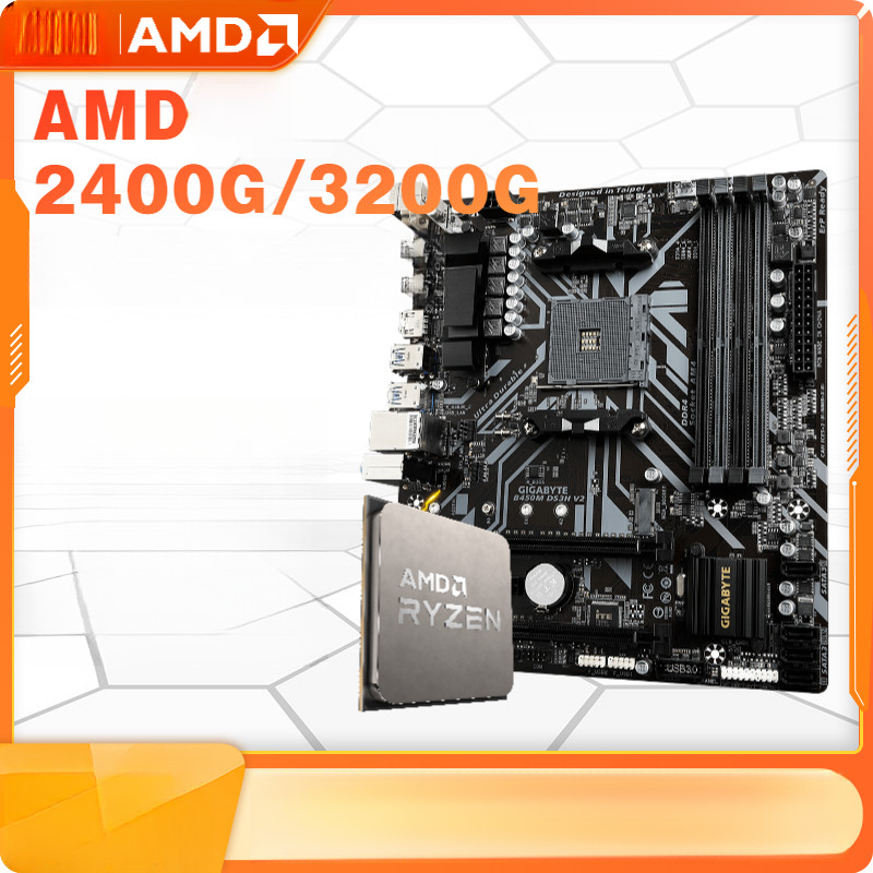 ชิป AMD Ryzen R5 2400G 3200G เมนบอร์ด MSI Gigabyte B450 A520 | Shopee ...