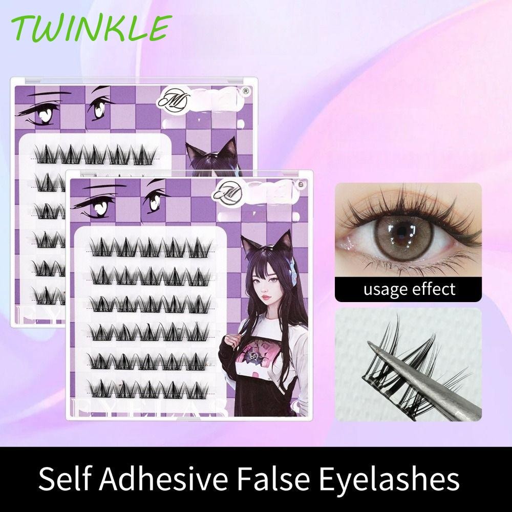 Twinkle1 กาวฟรีขนตาปลอม, DIY Soft Self กาวขนตาปลอม,เครื่องมือความงามการ์ตูน Eye Curled หวานขนตา ...