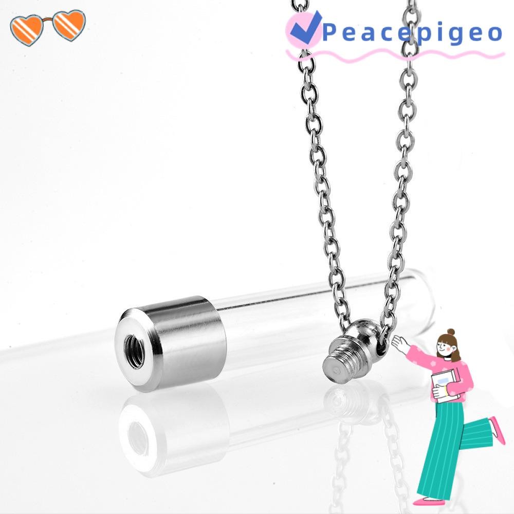 Peacepigeo ขวดแก้วสร้อยคอ,ผู้ถือขี้เถ้าแก้วใสWishingขวด,พร้อมโซ่DIYเติมน้ําหอมVialจี้ | Shopee ...