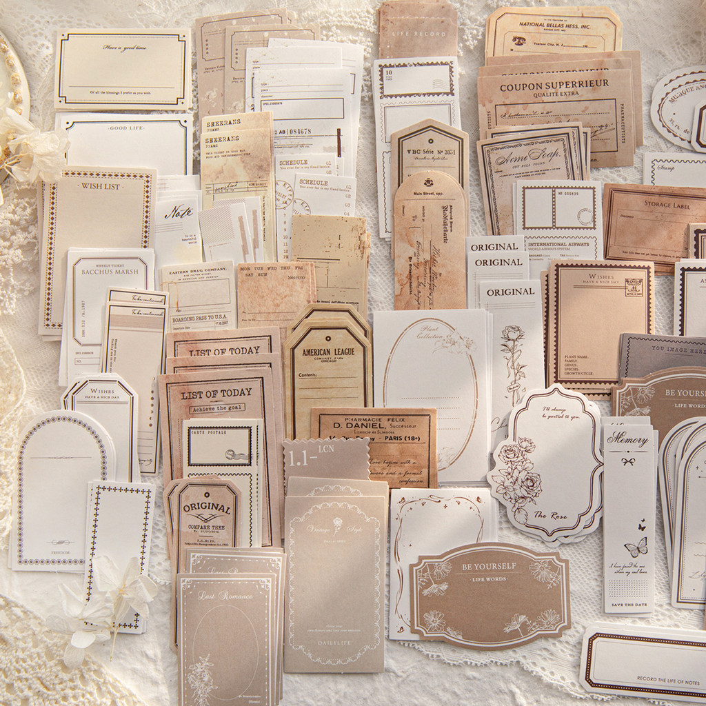 Enwei กระดาษโน้ต กระดาษคราฟท์ สีขาว สไตล์วินเทจ 30 ชิ้น สําหรับโรงเรียน ...