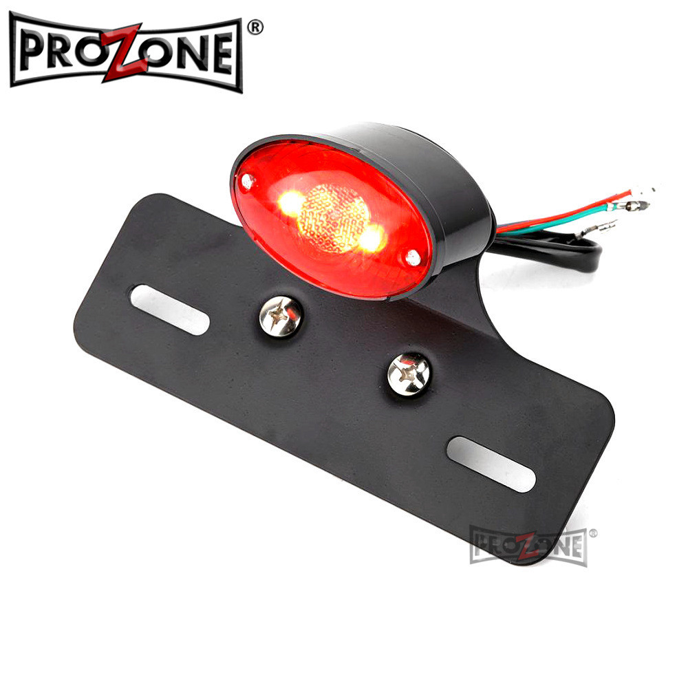 Prozone อุปกรณ์เสริมรถจักรยานยนต์ ไฟท้าย ไฟเบรก LED ทรงวงรี สไตล์เรโทร | Shopee Thailand