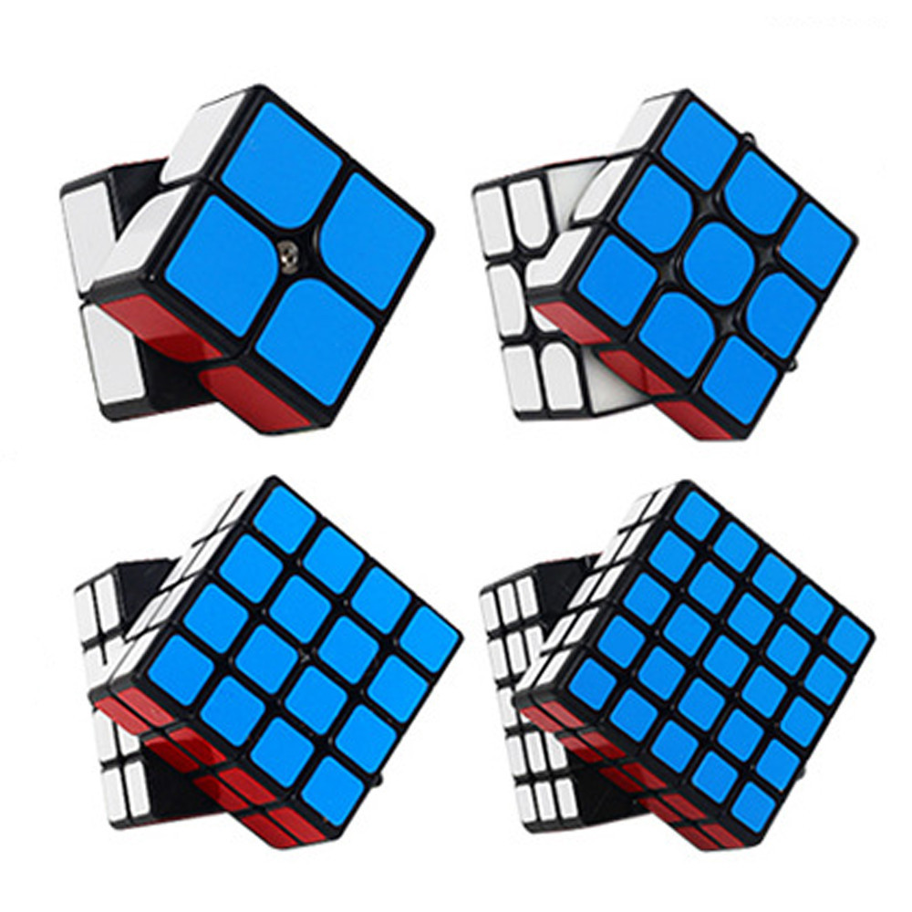 Shengshou Mr.M Magnetic 2x2 3x3 4x4 5x5 Speed Cube สีดําพร ้ อมสติ ๊ ก ...