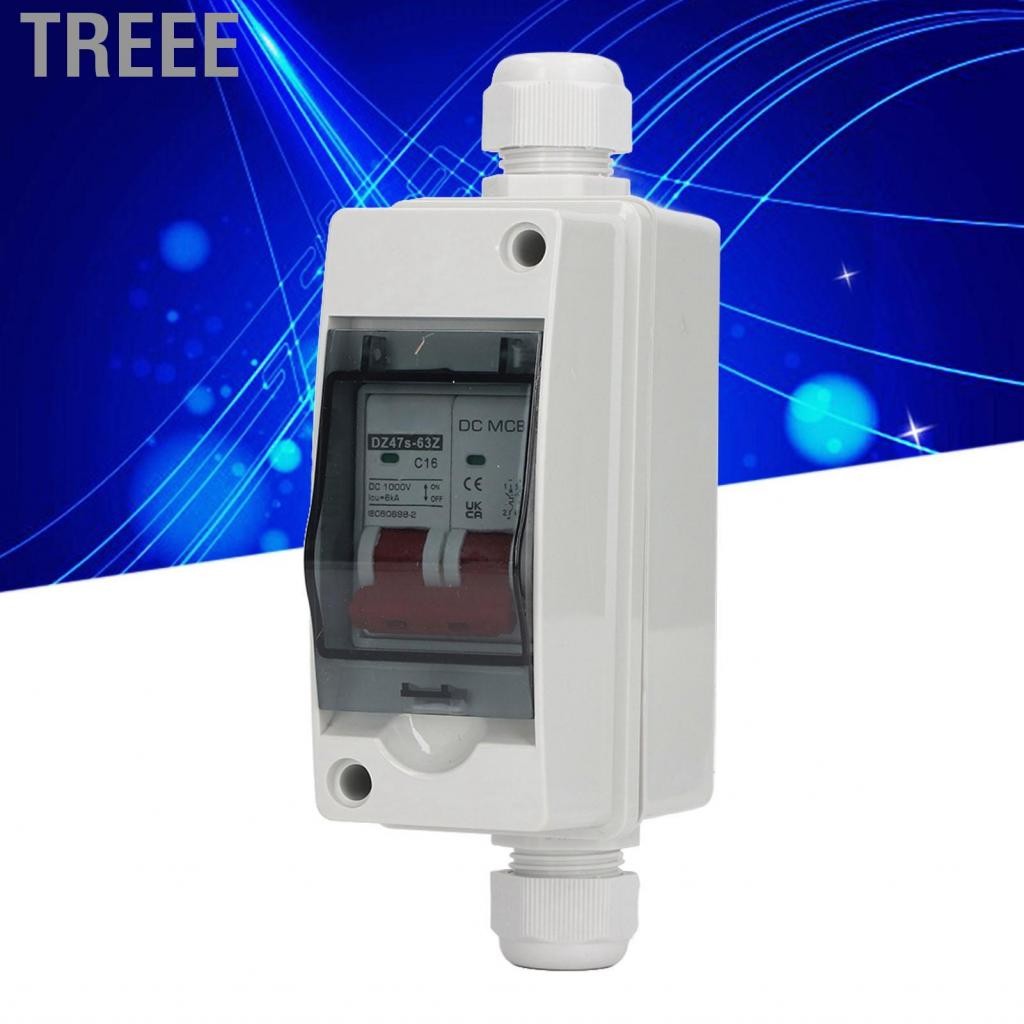 Treee DC Circuit Breaker 2 Poles 1-63A 500V เหมาะสำหรับการติดตั้ง Rail Rail Energy DIN IP65 ...