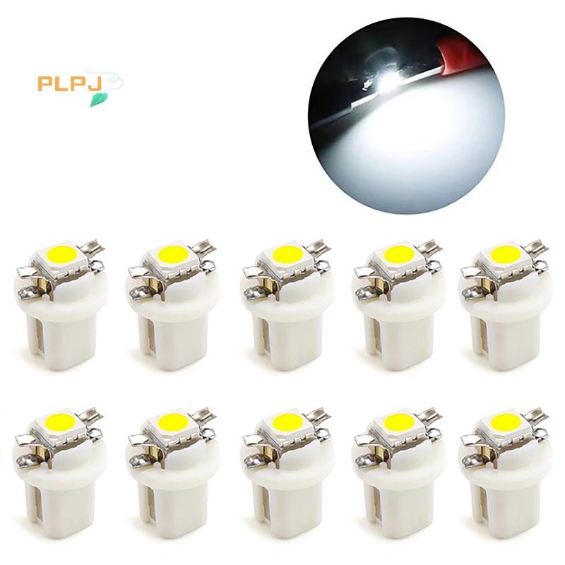 Plpj 10 ชิ้น T5 B8.5d ไฟ LED รถแดชบอร์ดหลอดไฟรถยนต์ภายในอุปกรณ์เสริมแดช ...
