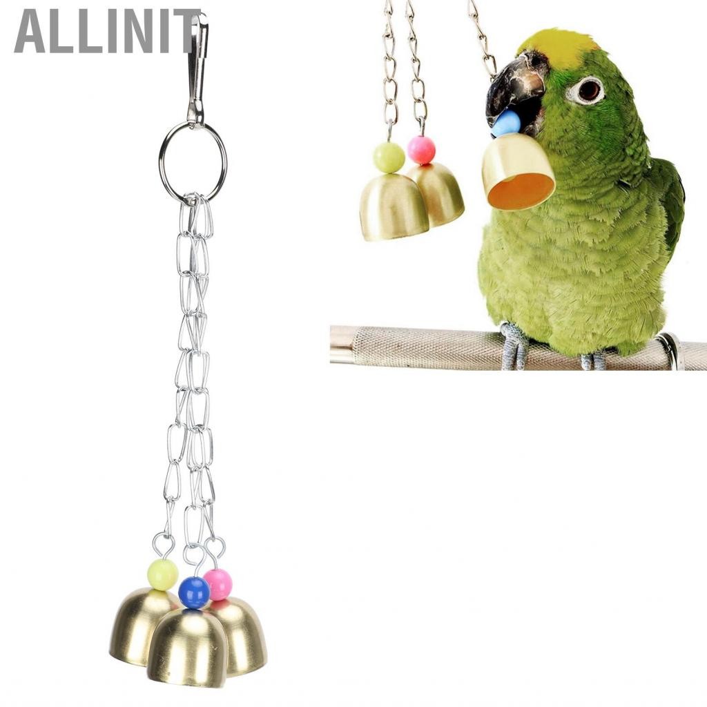 Allinit Parrots 3 Bell String Pet Toy คุณภาพสูงสแตนเลสเคี้ยวสำหรับ ...
