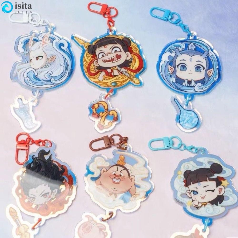 Isita Nezha 2 พวงกุญแจรูป,อะคริลิคภาพยนตร์อะนิเมะ Nezha 2 Key Chain ...