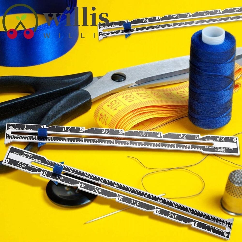 Willis เกจสไลด์ วัดผ้า DIY อลูมิเนียม ถักนิตติ้ง เครื่องมือเย็บผ้า | Shopee Thailand