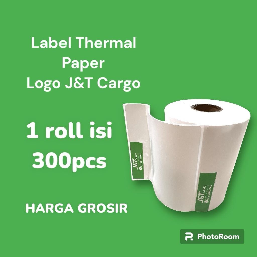 Jnt Cargo Barcode Label กระดาษความร้อน 1 ม้วนบรรจุ 300 ชิ้น 100x100 มม. ...