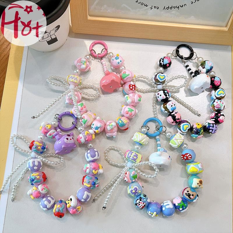 Ge Anti Loss สายคล้องโทรศัพท์มือถือโซ่ Sanrio Hand Drawn ลูกปัดพวงกุญแจ ...