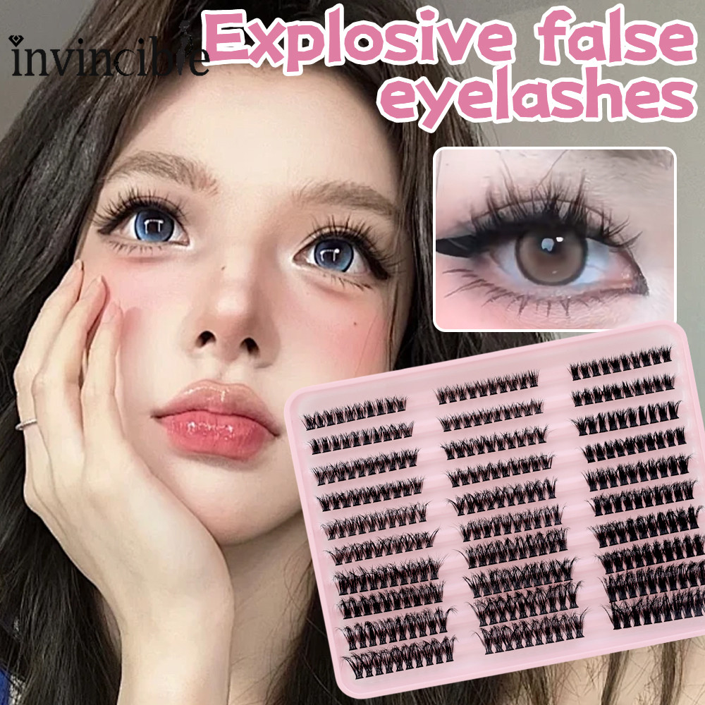 ขนตาปลอมความจุขนาดใหญ่ธรรมชาติประดิษฐ์ - Messy Fluffy DIY Lashes ...