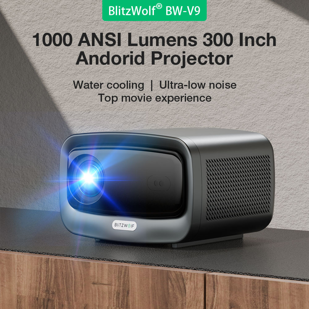 Blitzwolf® Bw-v9 LED 1080P โปรเจคเตอร์ 1000 ANSI Lumens High Brightless ...