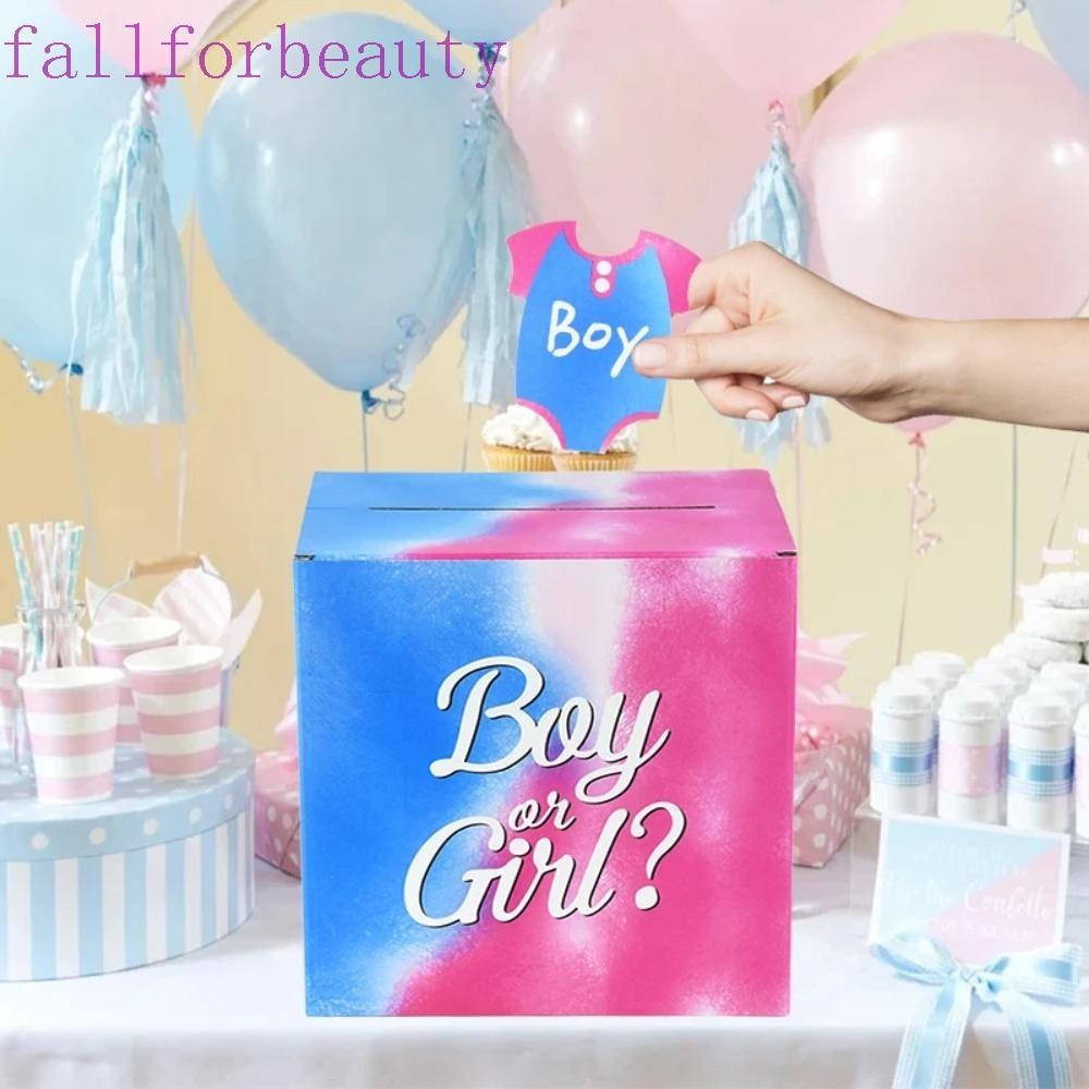 Fallforbeauty Baby Gender Reveal Voting Box, Blessing Cardboard Boy ...