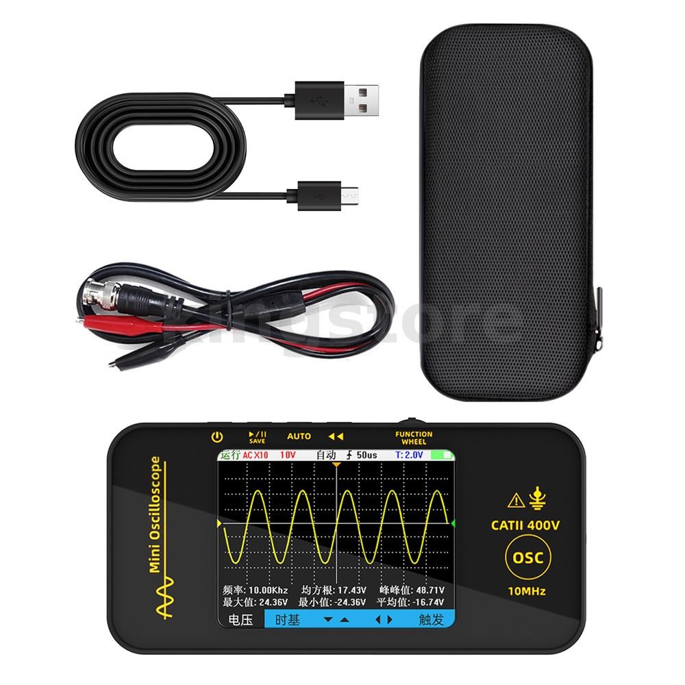 Bside Mini OT3 Oscilloscope 3.2 "หน้าจอสี TFT 10MHz Bandwidth Real-Time ...
