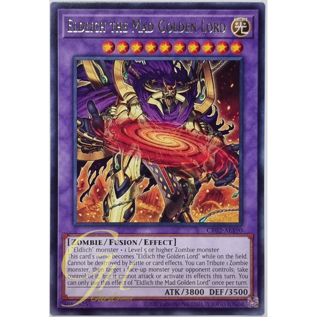 Yugioh [CR02-AE190] Eldlich the Mad Golden Lord (Rare) | Shopee Thailand
