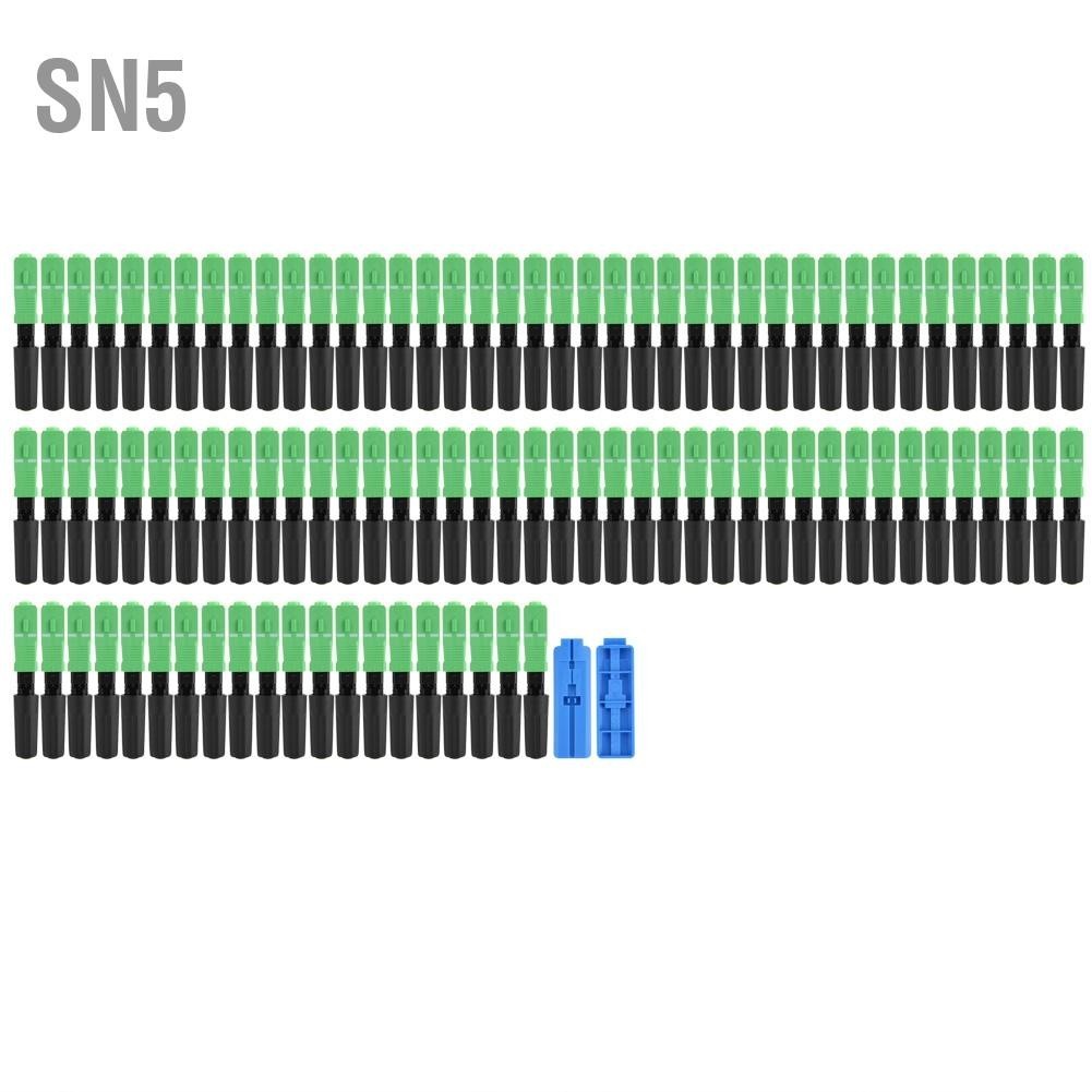 SN5 100 ชิ้น SC/APC ฝังตัวไฟเบอร์ออปติก Quick Fast Connector เชื่อมต่ออะแดปเตอร์ (ปลั๊กตรง ...