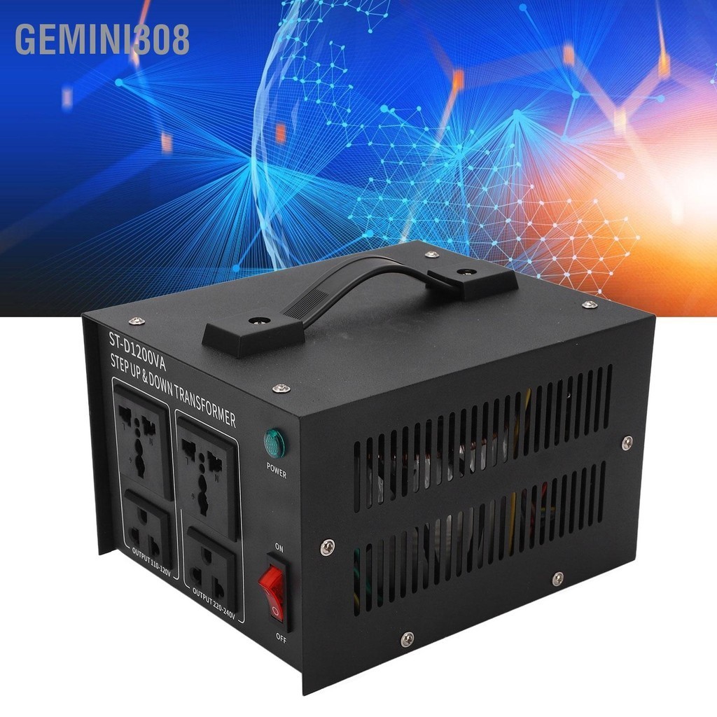 Gemini308 หม้อแปลงแรงดันไฟฟ้า Step Up Buck Converter 1200W ปรับได้ 110V ...