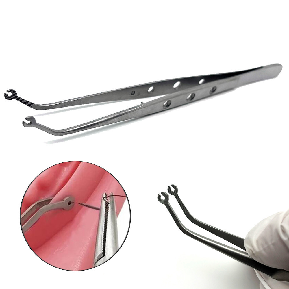 Stitching Tweezer Cotton Dressing Forcep Slots แหนบทันตกรรมปลายหยัก ...