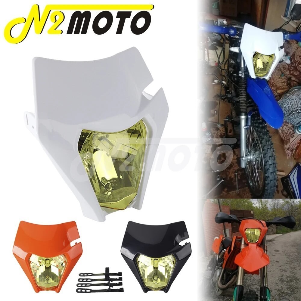N2 Off Road Enduro Motocross LED Headlight Dirt Bike Headlamp For 450 ...