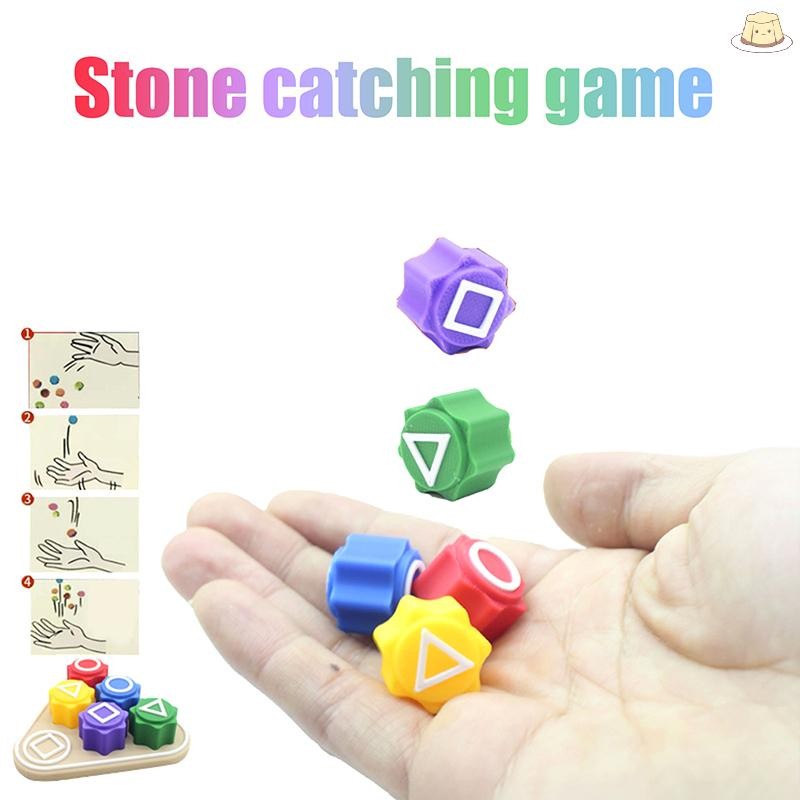 [GZ] 1 ชุด Gonggi Jack Stone Pebbles นิ้วออกกําลังกายสนุกความเครียด ...