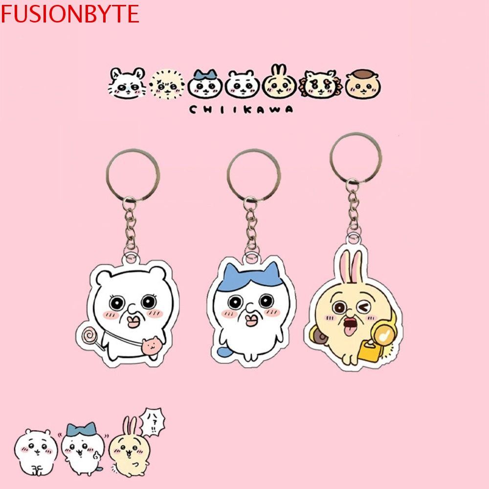 Fusionbyte อะนิเมะ Chikawa พวงกุญแจ, Momonga Rakko Chiikawa จี้, Creative สไตล์ญี่ปุ่นการ์ตูนอะ ...