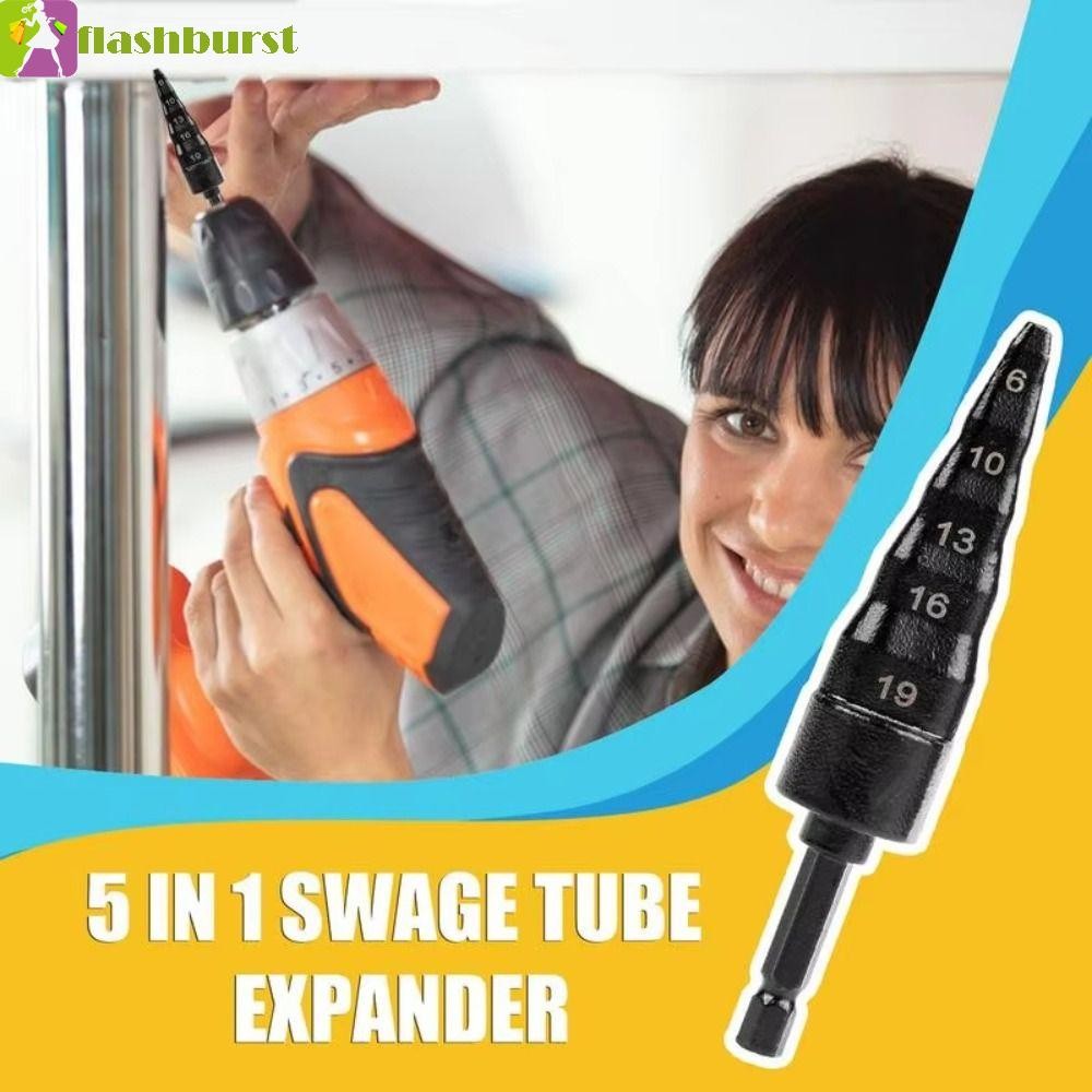 Flashburst 2 ชิ้น 5 in 1 Swaging เจาะบิต,เมตริกทนทานท่อทองแดง Expander ...