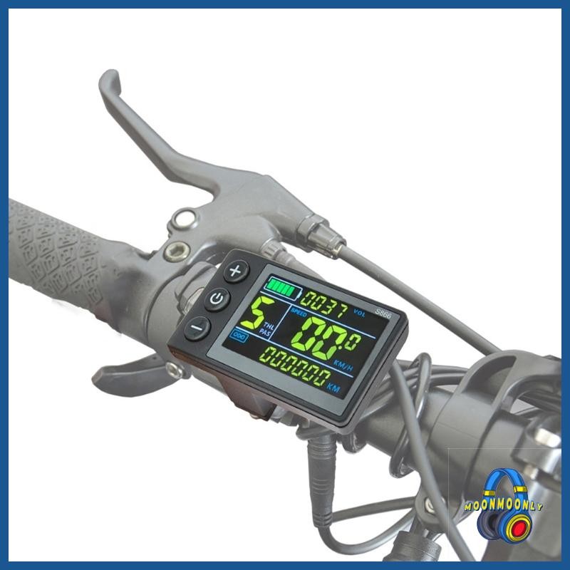 Moon 24V 36V 48V สกู๊ตเตอร์ไฟฟ้า Speedometer เครื่องวัดระยะทางแผงควบคุม ...