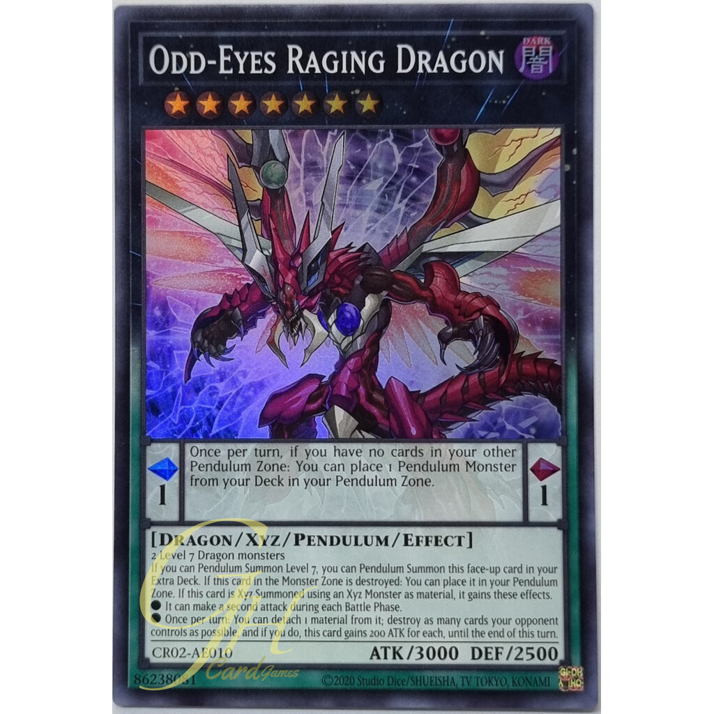 Yugioh [CR02-AE010] Odd-Eyes Raging Dragon (Super Rare) | Shopee Thailand