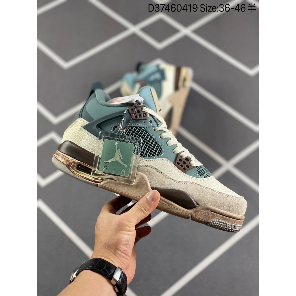 Cod! Cod!Nk Air Jordan AJ4 รองเท้าบาสเก็ตบอลลําลอง หนัง กันลื่น ระบาย ...