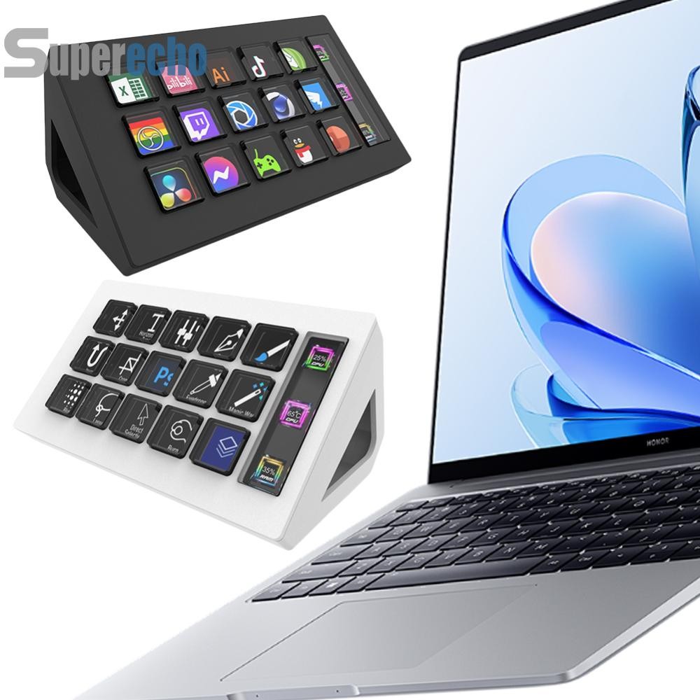 สําหรับ StreamDeck Mini Visual Keyboard 15 LCD Macro Keys Controller Visual Keyboard [superecho ...