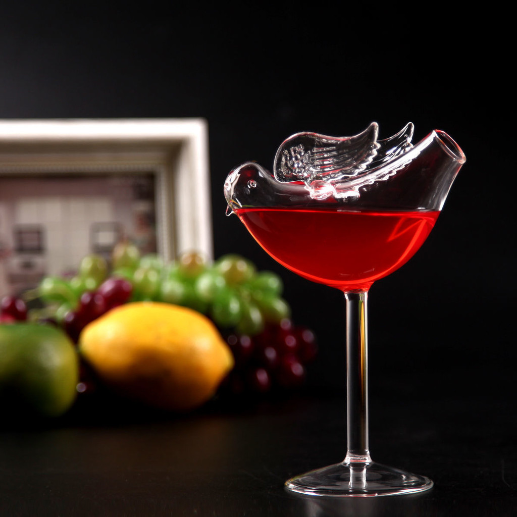 นกแก้วรูปแบบใหม่โรงงานขายตรงแจกันแก้ว ก oblet, แก้วค็อกเทลสร้างสรรค์แวม ...