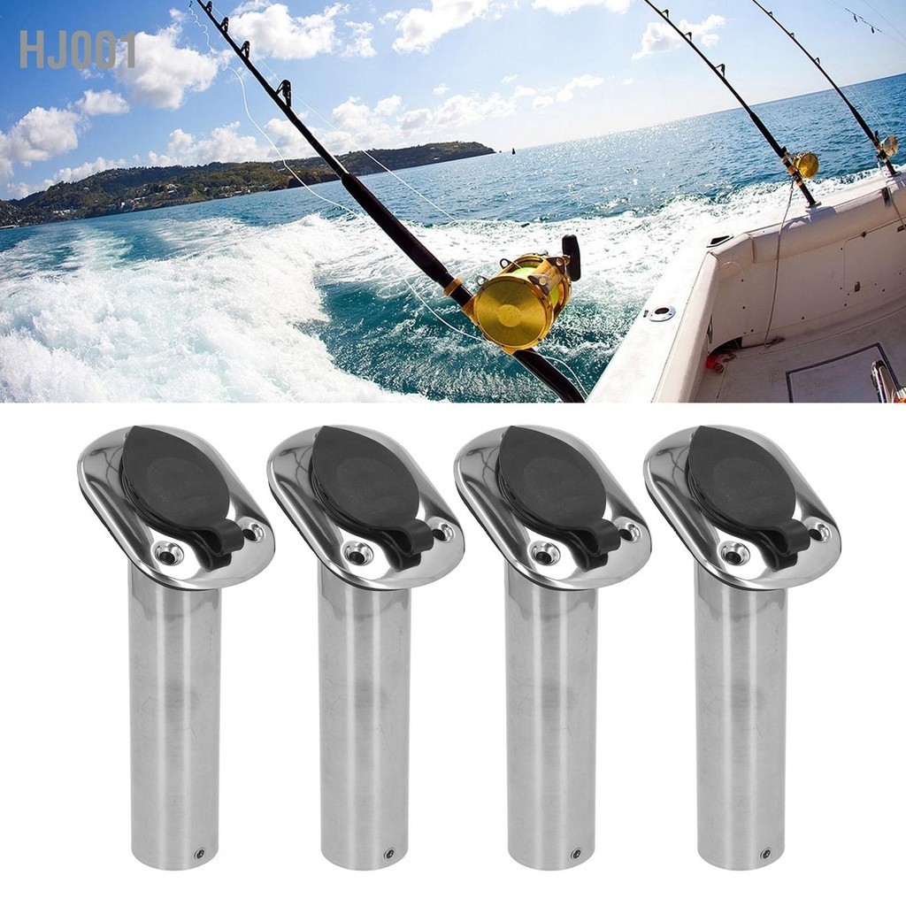 HJ001 4 ชิ้น Marine Fishing Rod ผู้ถือ 30 องศา 304 สแตนเลสสำหรับเรือยาง ...